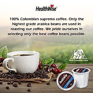 Healthwise Hazelnut Decaf Low Acid Coffee K-Cups - Swiss Water Process - Acid Reflux, Heartburn, Gastro Issues - Healthier Coffee For Sensitive Stomachs - Available In 4 Different Flavors - 12 Count