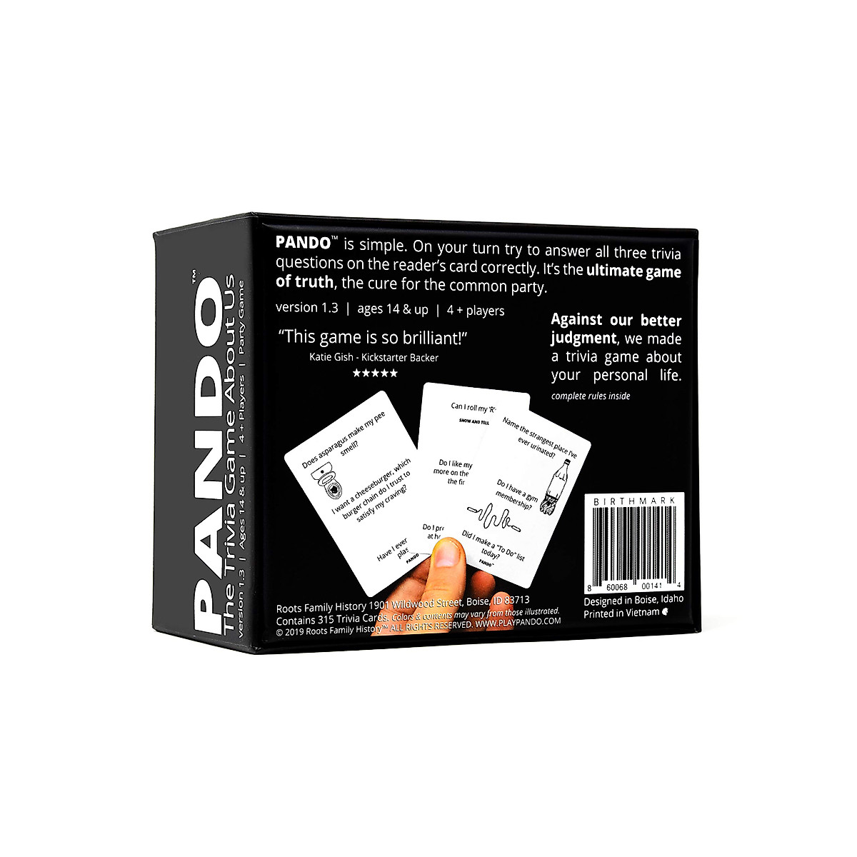 PANDO - The Party Game and Conversation Starter for Friends and Family - Icebreaker Game and Get to Know You Game - Compete to Answer Unpredictable Trivia Questions About Your Friends and Family