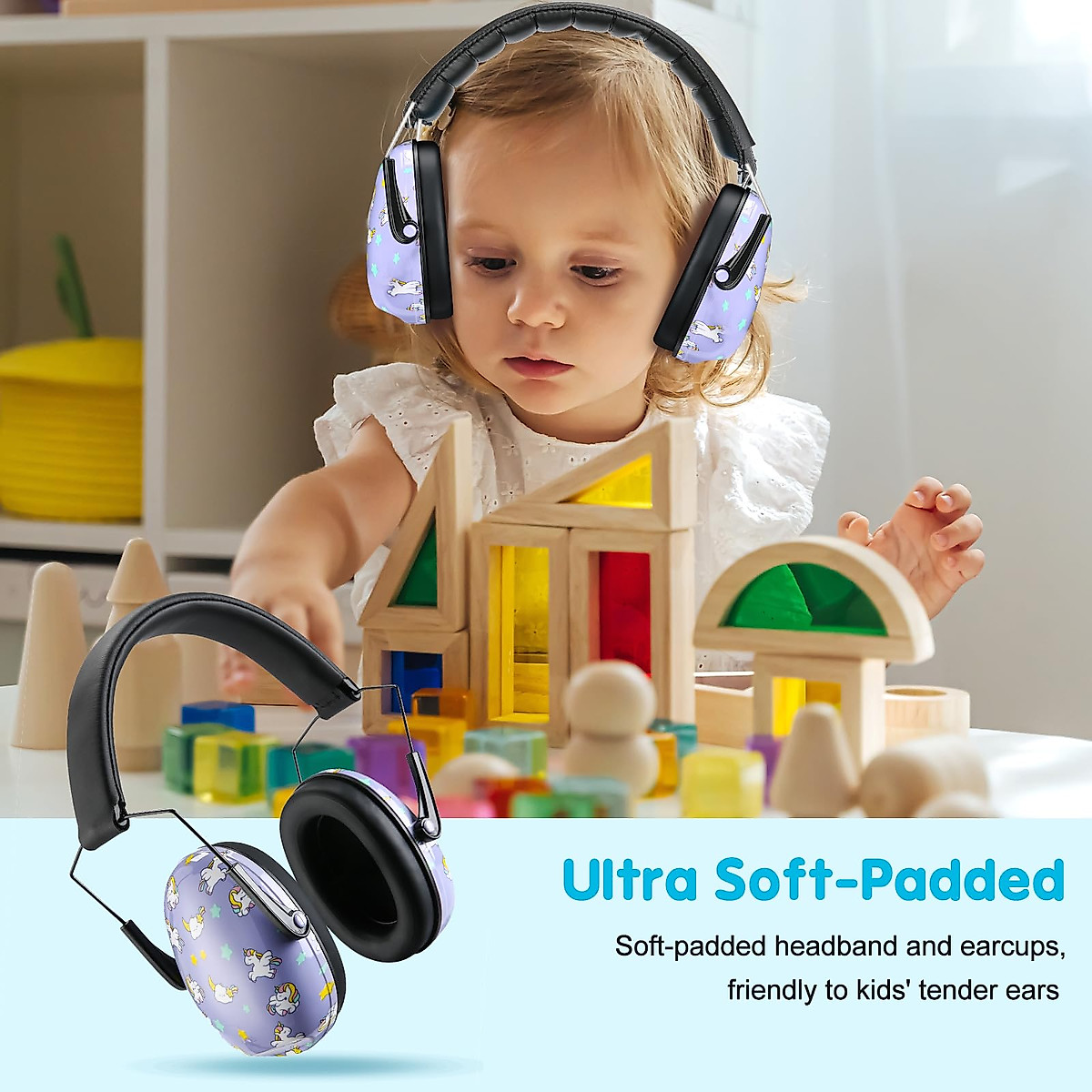 ProCase Noise Cancelling Headphones for Kids Toddler, SNR 27dB Noise Reduction Ear Muffs, Kids Ear Protection for Fireworks Autism, Sensory Headphones for Autistic Kids -Carton