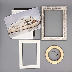 8.5x11 Precut White with Black Core Picture Matboard for 5.5x8.5 Picture - for Frames Measuring 8.5 x 11 Inches - Bevel Cut Matte to Display Art Measuring 5.5 x 8.5 Inches - Acid Free ONE MAT