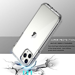 COOLQO Compatible for iPhone 11 Pro Case 5.8 Inch, with [2 x Tempered Glass Screen Protector] Clear 360 Full Body Coverage Silicone [Military Protective] Shockproof for iPhone 11 Pro Cases Phone Cover
