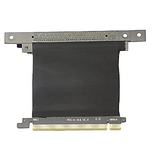 Pci-E 16x Riser Card,PCI Express 3.0 16X Extension Cable 90 Degree High Speed Riser Card -70mm