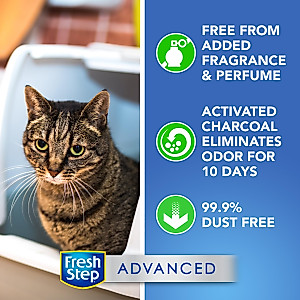 Fresh Step Clumping Cat Litter, Advanced, Simply Unscented, Extra Large, 37 Pounds total (2 Pack of 18.5lb Boxes) (Package May Vary)