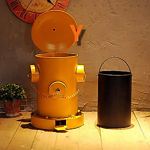 BYDEADY Fire Hydrant Trash Can for Dogs to Pee on, Retro Pedal Trash Ca,Fire Hydrant Garbage Can with Inner Bucket, Outdoor Trash Can for Patio, Large Capacity Indoor Waste Bins, blue