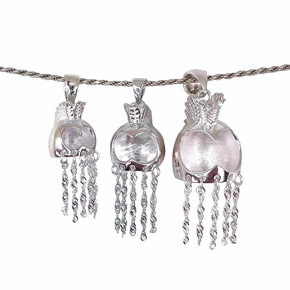 Zero Gravity Hawaii Hawaiian Jewelry Solid Sterling Silver Makaki'i Ikaika Warrior Helmet (Small)