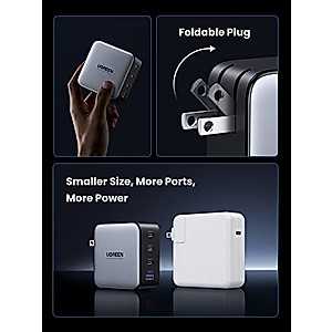 UGREEN 100W USB C Charger, Nexode 4-Port GaN Foldable Compact Wall Charger Power Adapter Compatible with MacBook Pro/Air, iPad, iPhone 14 Pro, Galaxy S23 Ultra, Steam Deck, Dell XPS, Google Pixelbook