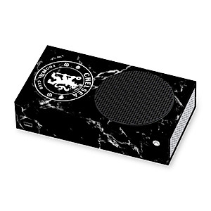 Head Case Designs Officially Licensed Chelsea Football Club Black Marble Mixed Logo Vinyl Sticker Gaming Skin Case Cover Compatible with Xbox Series S Console