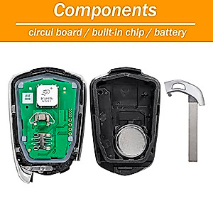 TOP-VIGOR 6 Buttons Smart Car Key Fob,  315Mhz Remote Key Fob Replacement HYQ2AB for Cadillac Escalade 2015-2019 for Cadillac Escalade ESV 2015-2020