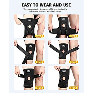 NEENCA Professional Knee Brace for Knee Pain, Adjustable Knee Support with Patella Gel Pad & Side Stabilizers, Medical for Arthritis, Meniscus Tear, Injury Recovery, Pain Relief, ACL, Sports