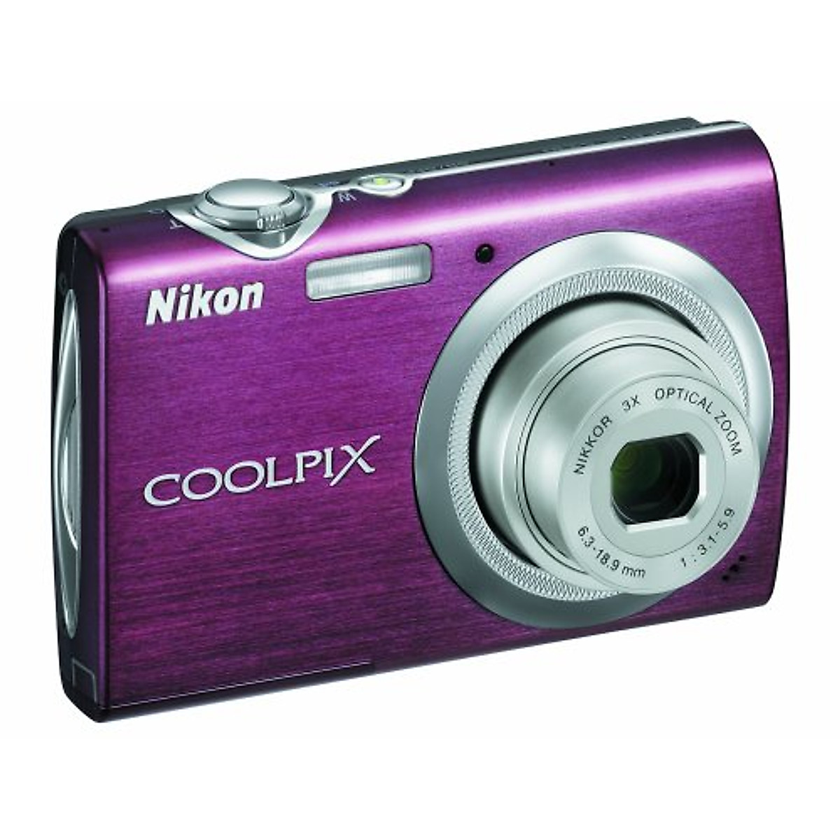 Nikon Coolpix S230 10MP Digital Camera with 3x Optical Zoom and 3 inch Touch Panel LCD (Plum)