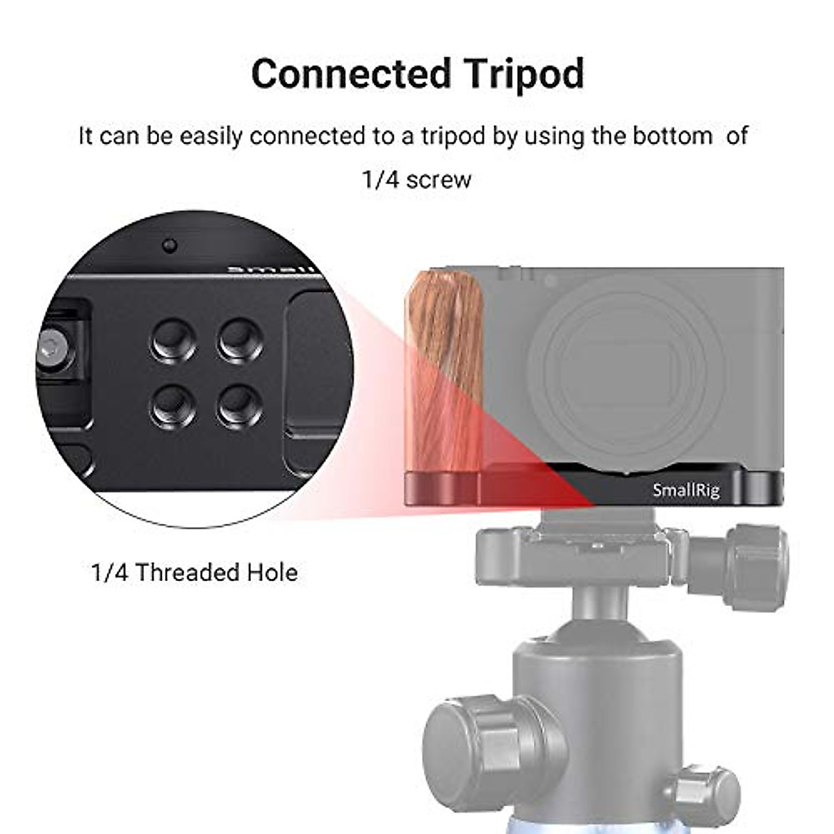 SmallRig L-Shape Bracket Wooden Grip for RX100 III/IV/V (VA) / VI/VII Camera - LCS2467