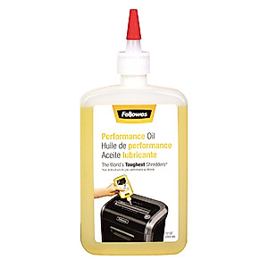 Fellowes Powershred Performance Shredder Oil, 12 oz. Extended Nozzle Bottle (35250)
