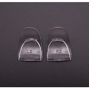 1 Pair L2 R2 Button Extenders Trigger Buttons for PS4 / PS4 Slim / PS4 Pro Game Controller (Clear)