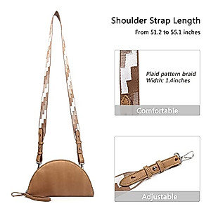 Small Crossbody Bags Leather Women’s Hobo Phone Bag Multi-Pocket Adjustable Shoulder Bag Zipper Closure Brown