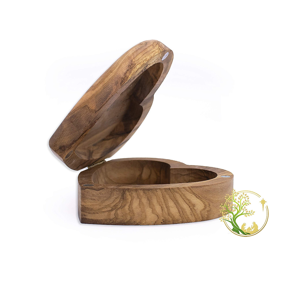 Personalized Heart Box | Customized Any Message wooden rosary box - Religious gift for Baptism Confirmation communion | Keepsake trinket box