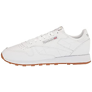 Reebok unisex adult Classic Leather Sneaker, Ftwr White/Pure Grey 3/ Rubber Gum-03, 11.5 Women 10 Men US