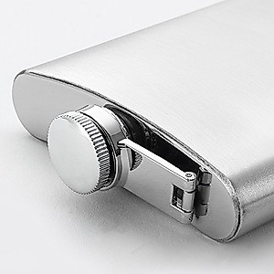 6 Pcs 8 oz Hip Stainless Flask by YWQ, Easy Pour Funnel is Included, Great Gift