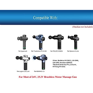 24V AC Adapter for Massage Gun Charger Output: DC 24V or 25.2V Massage Gun Power Cord Muscle Blaster Only fit with Brushless Motor Massage Gun Guns (Don't Fit 12V or 16.8V Charger)