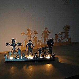 Funny Shadow Candle Holders, Black Candle Stick Candle Holder, Vintage Candles Stands, Home Bar Party Halloween Tabletop Candle Holders Decor for Shadows On Walls and Atmosphere (G)
