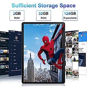 Semeakoko Android Tablet 10 inch, Android 12 Tablet for Kids, 10.1''IPS HD Screen Tablet PC with WiFi, Dual Camera, GPS, Bluetooth, 6000mAh Battery, Support YouTube Netflix Google Play Store