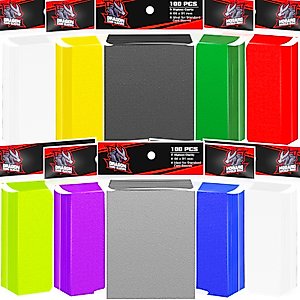 VKshop 1000pcs Matte Trading Card Sleeves Protector for Sports Card Sleeves and Toploader Card Sleeves Fit for Collectable Gaming Cards(colours,66 * 91mm)