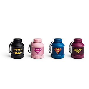 Justice League Protein Powder Storage Container 50g Protein Shaker Bottle Funnel â€“ 110ml BPA Free Wonder Woman Gifts DC Comics Protein Shakes Bottle Storage for Women