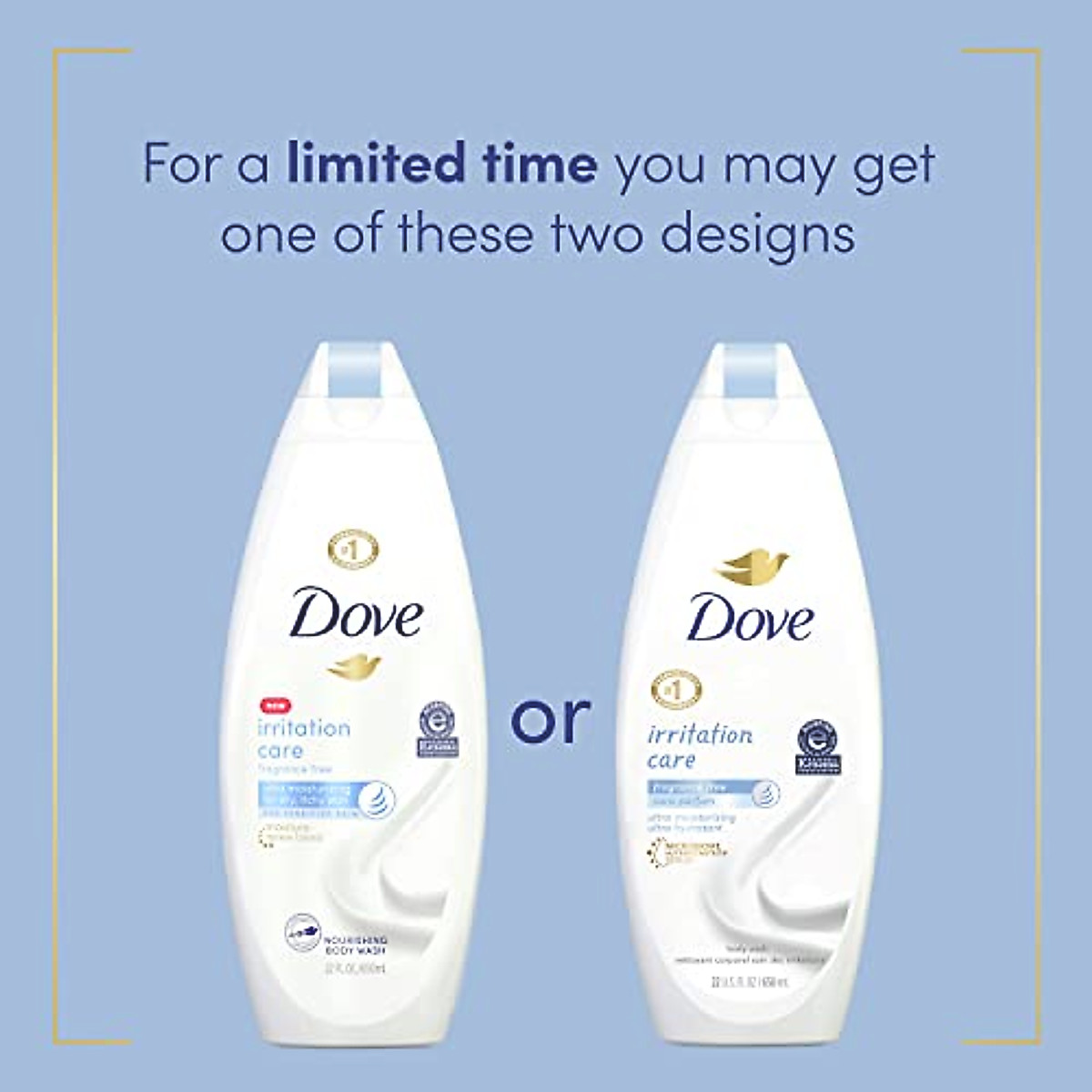 Dove Irritation Care Body Wash For Sensitive Skin and Eczema-Prone Skin Fragrance Free and Sulfate Free Ultra-Moisturizing for Dry, Itchy Skin 22 oz