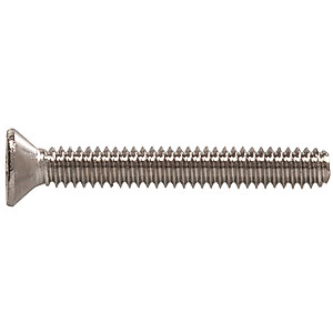 Hillman 44109 6-32 x 3-Inch Flat Head Phillips Machine Screw, Stainless Steel, 15-Pack