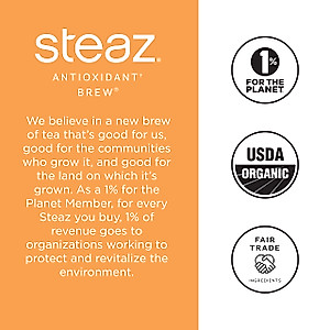 Steaz Zero Calorie Tea - Peach Mango - 16 OZ - 12 ct