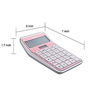 Comix Calculator 12 Digits, Calculator for Office/Home/School,C-8S (Rose Gold)