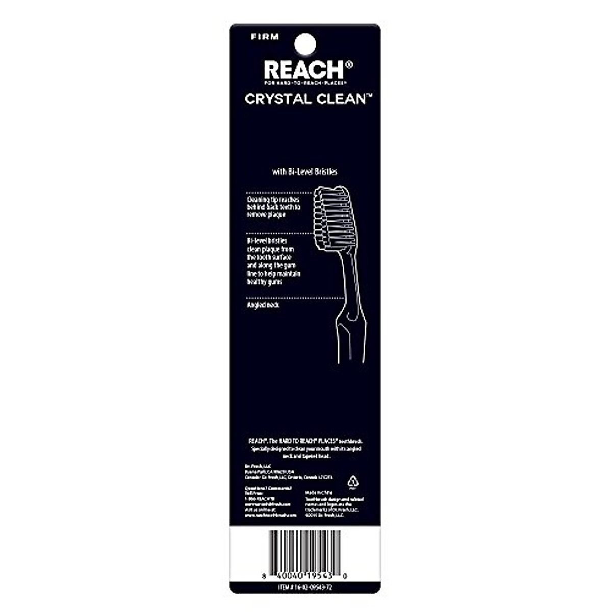 REACH Crystal Clean Value Count Toothbrushes, Firm, 2-Count