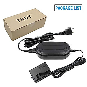 TKDY ACK-E10 EOS Rebel T7 Continuous Power Supply LP-E10 Dummy Battery DR-E10 DC Coupler Kit for Canon EOS T6 T5 T3, Kiss X50 X70 X80 X90, EOS 1100D 1200D 1300D 1500D 2000D Digital Camera.