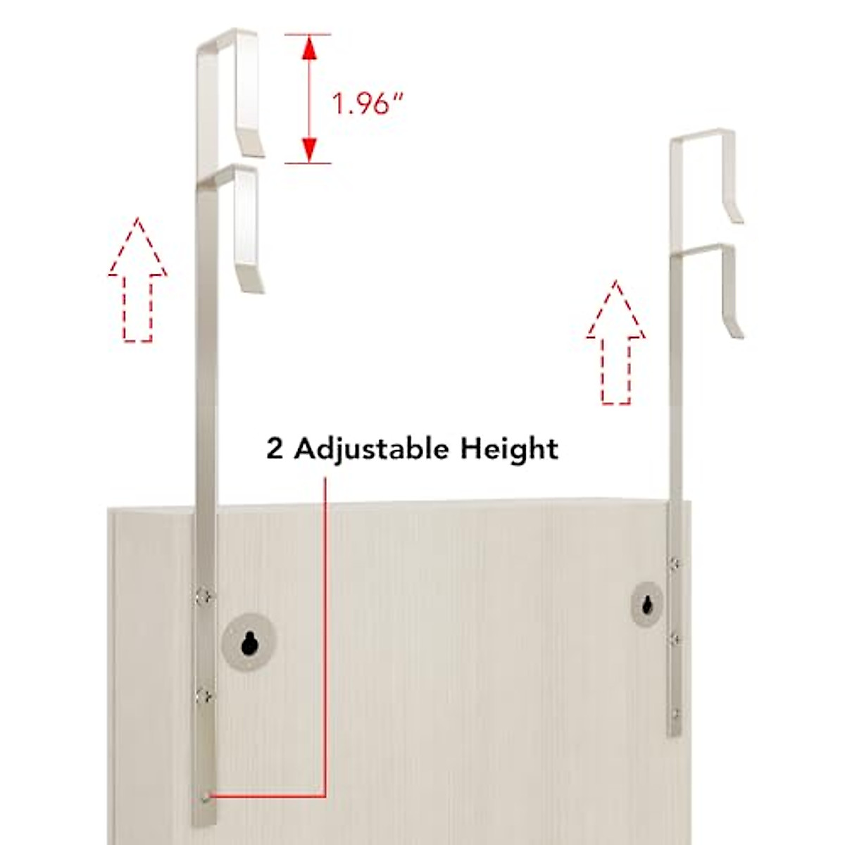 MASMIRE Jewelry Cabinet With Built-In Touch Light Mirror - 47.3" H Armoire With 4 Drawers, Wall/Over The Door Full Length Mirror With Storage - Off White