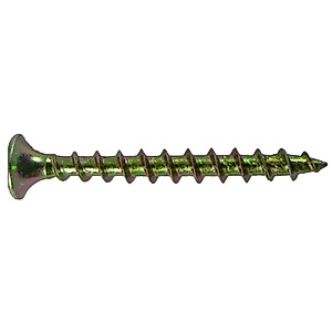 DRYWALL Screws: YELLOW ZINC #6 x 1-1/4" (12.5 OUNCES ~215 Screws) COARSE THREAD Drywall Screws (sheetrock Screws) for gypsum board, sheetrock, plasterboard. Low cost, all purpose wood Screws