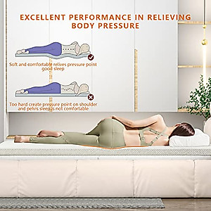 2 Inch Tempurpedic Mattress Topper Full Size, Cozary Cooling Mattress Pad Cover for Back Pain, Bed Topper with Bamboo Cover, Soft Breathable