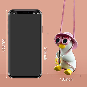 Swing Duck Car Hanging Ornament Cute Swing Duck Car Pendant Swinging Duck On Car Truck Decoration Rearview Mirror Accessories (Style B)