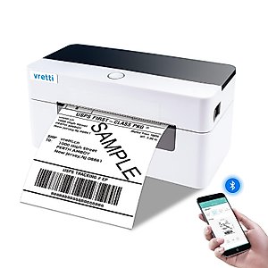 vretti Bluetooth Thermal Label Printer, 4x6 Shipping Label Printer for Shipping Packages & Small Business, Wireless Label Printer Compatible with iPhone Android Window Mac USPS UPS Amazon
