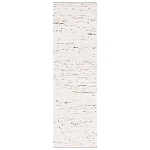 Safavieh Natura Collection 2'3" x 8' Ivory/Gold NAT350D Handmade Flat Weave Wool & Cotton Runner Rug