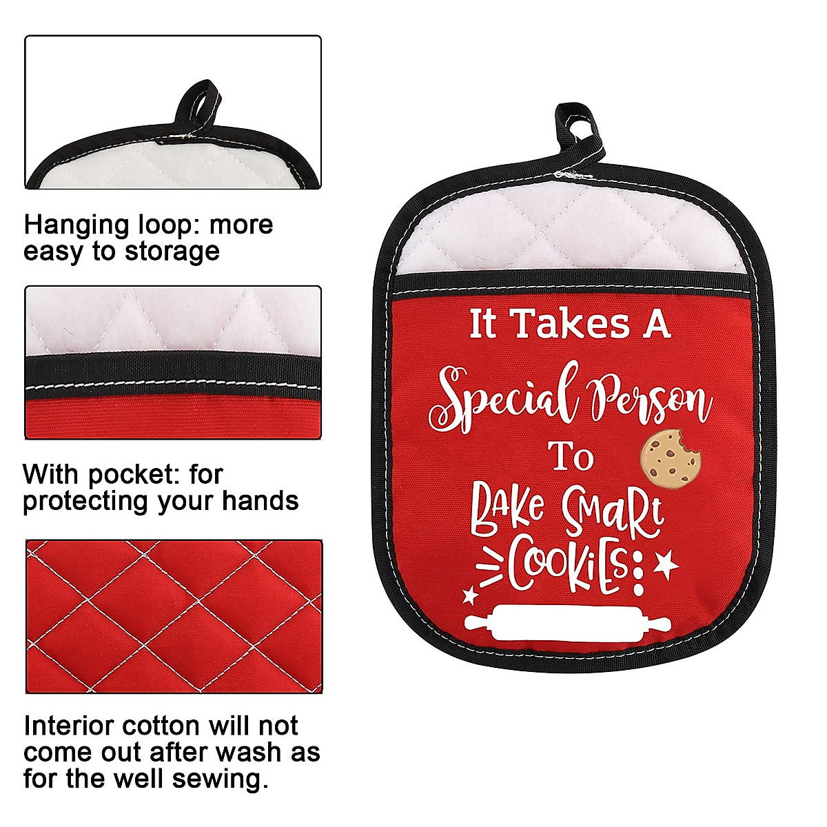Teacher Appreciation Gift It Takes A Special Person to Bake Smart Cookies Oven Pot Holder with Pocket for Teacher (Person Bake Cookie)