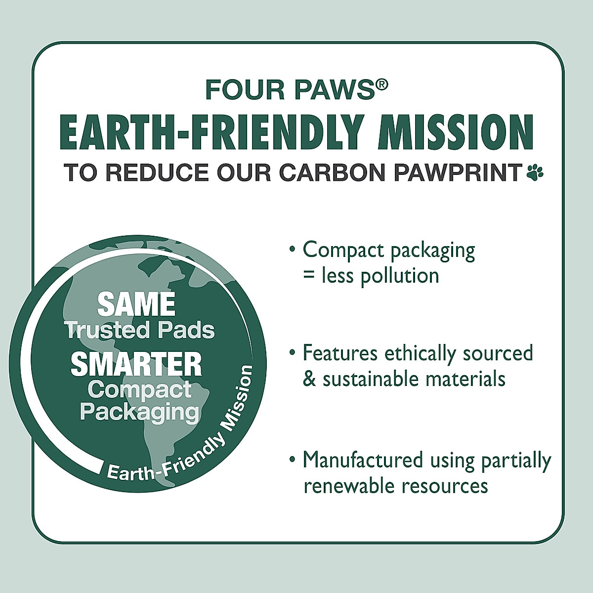 Four Paws Wee-Wee Superior Performance Eco Pee Pads for Dogs - Earth-Friendly Dog & Puppy Pads for Potty Training - Dog Housebreaking & Puppy Supplies - 22" x 23" (50 Count),White