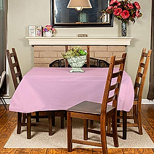 Pink 6 Pack Premium Disposable Plastic Tablecloth 54 x 108 In - Plastic Table Cloths for Parties Disposable Tablecloth for Rectangle Tables Up To 8 Ft - Rectangle Tablecloth - Pink Tablecloth