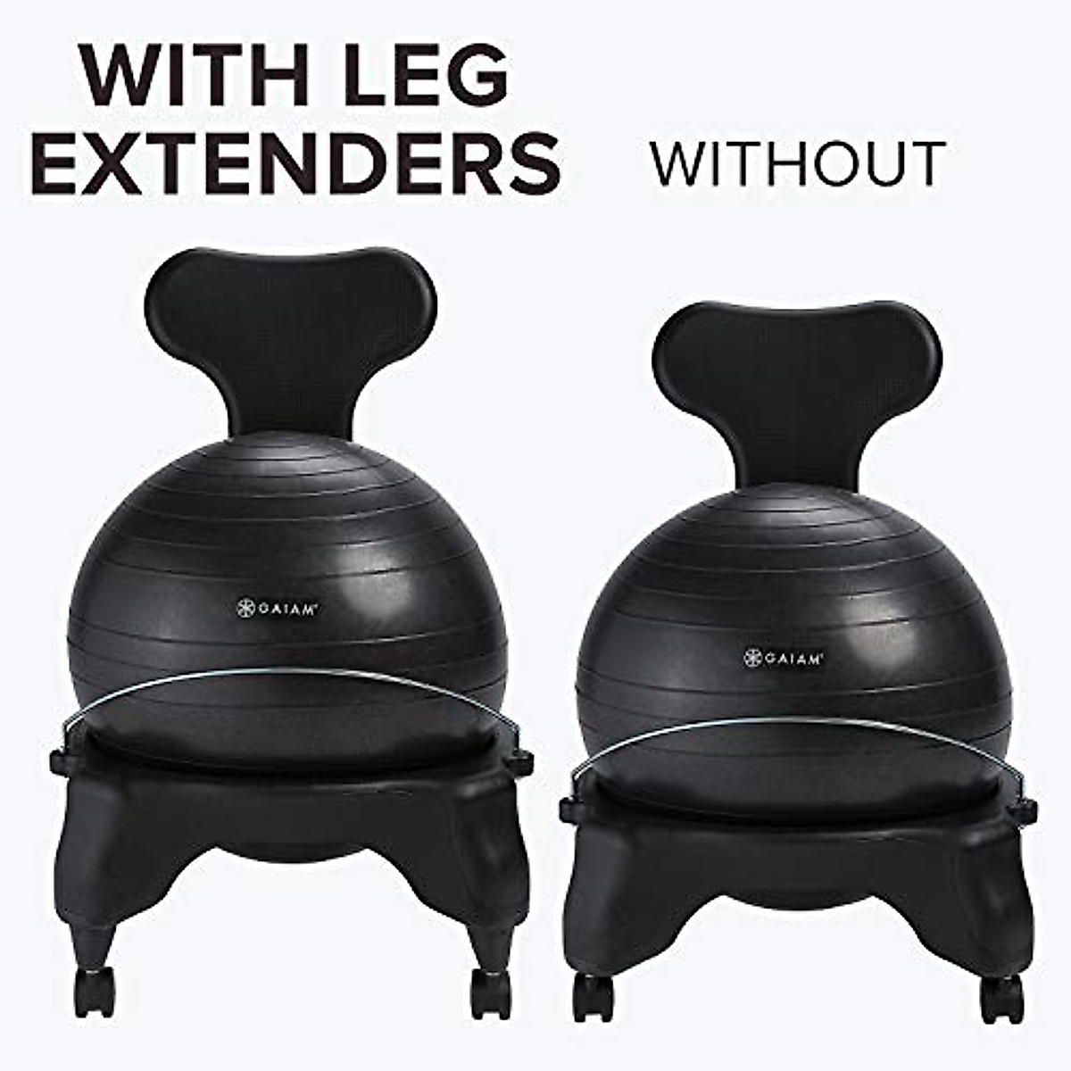 Gaiam Classic Balance Ball Chair Leg Extenders (Only Compatible with Classic Chair & Classic Backless Chair)