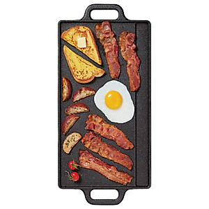THE ROCK by Starfrit 032225-003-0000 Traditional Cast Iron Reversible Grill/Griddle