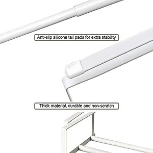 Generic 1PCS Shoe Storage Rack,Retractable Shoe Cabinet Simple Partition Shoe Tray Multi-Purpose Cabinet Class Shelves Hanging Shoe Basket(White), AM0XEB0L07TUS