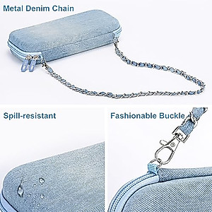 Younik Switch Case for Switch 2017, Denim Switch Carrying Case for Girls, 15 in 1 Accessories kit with Portable Case, Screen Protector, Cover, Thumb Grips Caps, Game Card Case and Strap