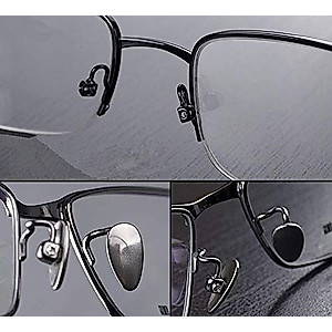 BEHLINE Glasses Nose Pads Screw-in Eyeglasses Nose Pads Glasses Nose Piece Repair Kits (14mm)
