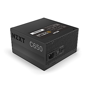 NZXT C650 - NP-C650M - 650 Watt PSU - 80+ Gold Certified - Hybrid Silent Fan Control - Fluid Dynamic Bearings - Modular Design - Sleeved Cables - ATX Gaming Power Supply - 2020
