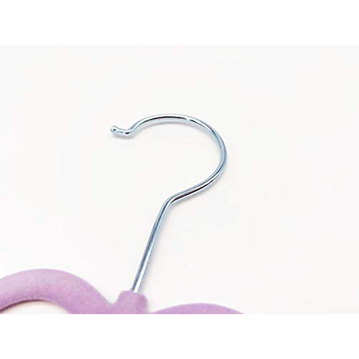 DOTMALL Love Shaped Velvet, Non-Slip Space Saving Suit Hangers,Strong and Duralable Jacket Hangers,Heavy Duty Clothes Hanger Purple- Pack of 10