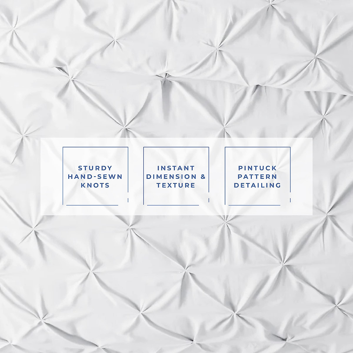 Kotton Culture 600 Thread Count Pinch Pleated 3 Piece Duvet Cover Set 100% Egyptian Cotton Breathable All Season Comforter Cover with Zipper Closure & Corner Ties (White, Oversized King)