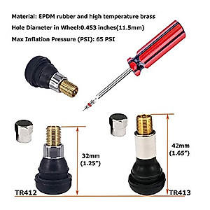 Dr.Roc Tire Spoons Lever Motorcycle Dirt Bike Lawn Mower Tire Changing Tools with Bag 3x14.5 inchTire Irons and 1x Tire Valve Stems with Remover Tool (Black) (Chrome)